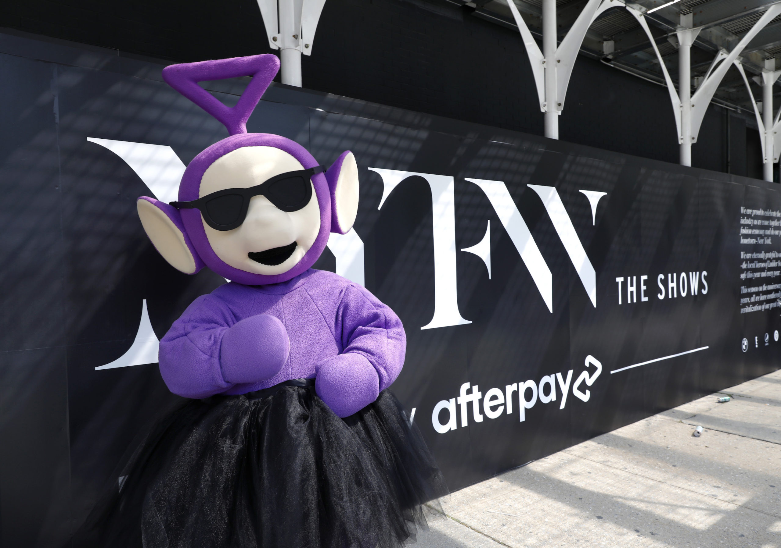 An Unexpected Appearance Tinky Winky Celebrates The Return Of NYFW V An Unexpected Appearance Tinky Winky Celebrates The Return Of NYFW V