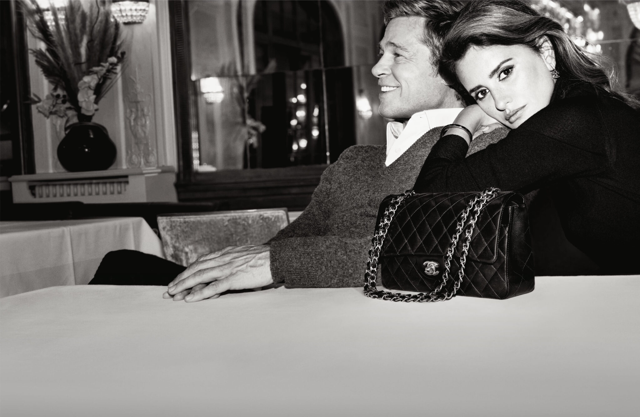 Chanel Debuts ‘Iconic Handbag’ Campaign Starring Penélope Cruz & Brad ...