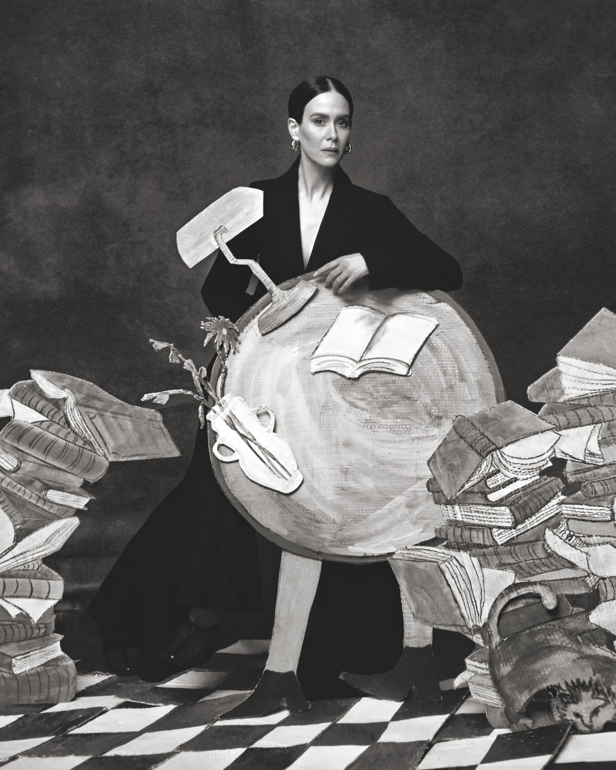 Sarah Paulson Stars in a Paper-Built Fantasy for AMI Campaign - V Magazine